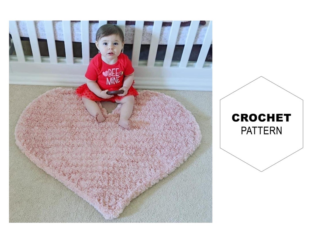 Crochet Heart Rug Pattern|faux Fur Rug|crochet Rug|rug Pattern|diy Rug ...
