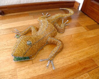 African handmade beaded wire animals and crafts by Hadeda on Etsy