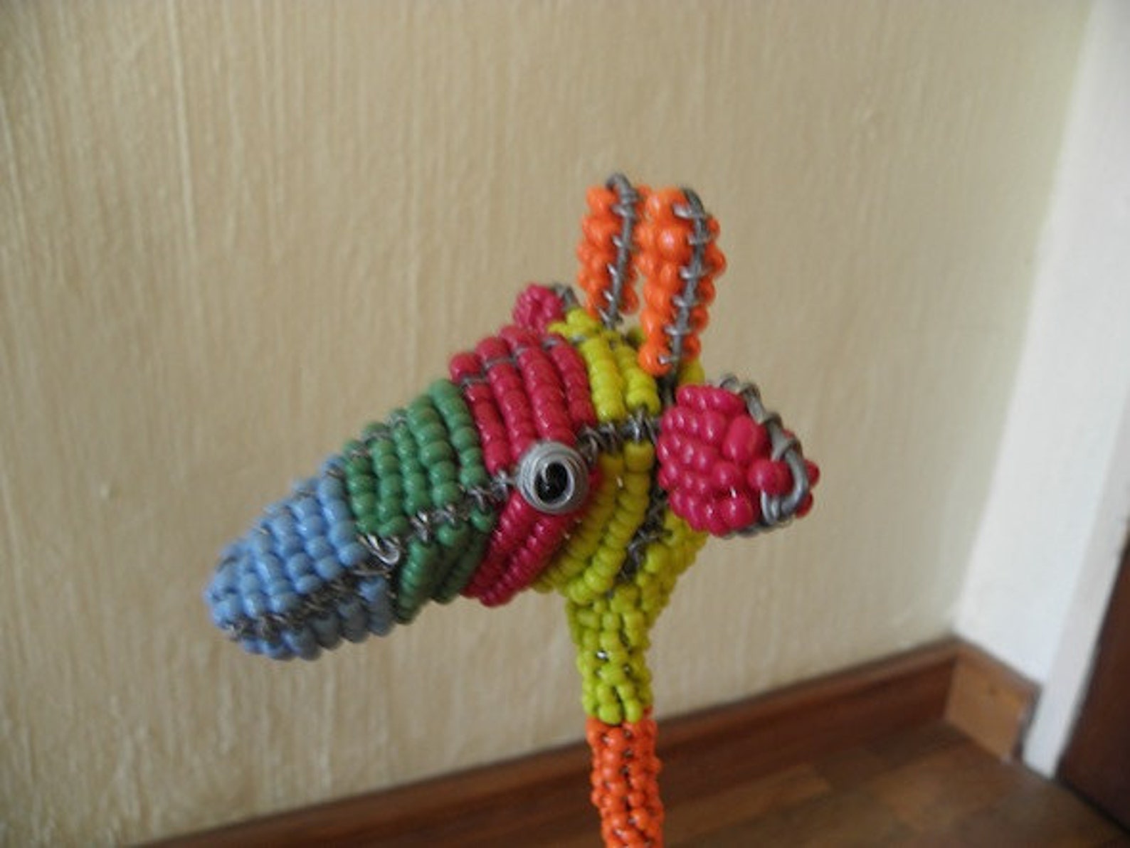 African Beaded Wire Animal Sculpture GIRAFFE SMALL Rainbow - Etsy