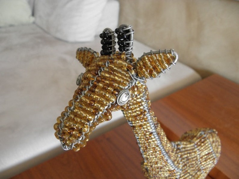 African Beaded Wire Animal Sculpture GIRAFFE MEDIUM - Etsy