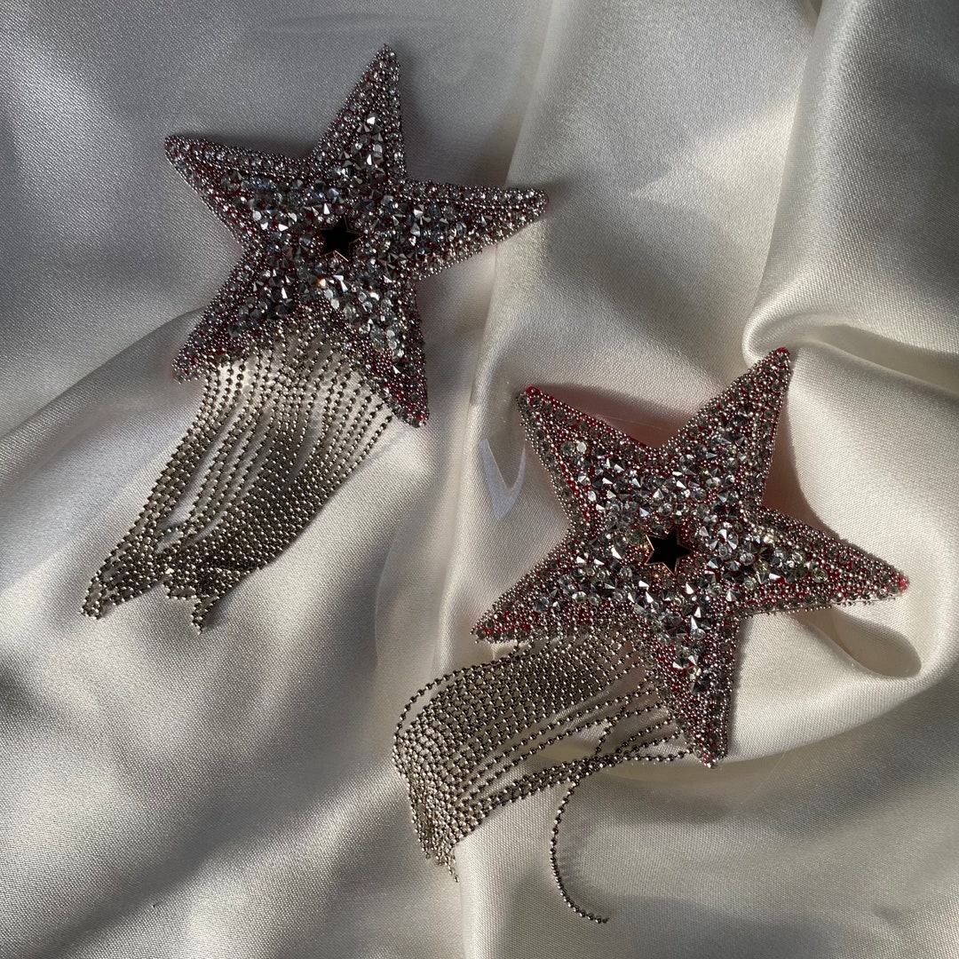 Star Shape Sequin Diamanté Tassel Tassles Nipple Cover Pasties - Etsy