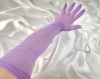 Sheer Lilac Gloves - Etsy