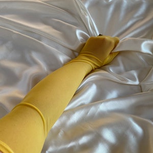 LILAC PURPLE Opera Over Elbow Length Semi Sheer Gloves, Long Bridal ...