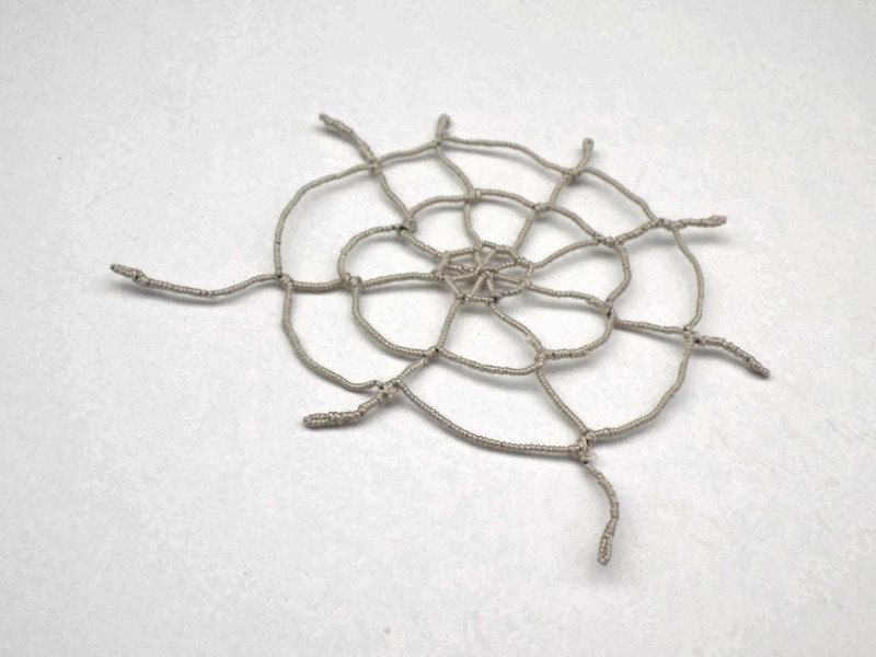 MACRAMÉ WEAVING PATTERN Halloween Spider's Web for Decor or Jewelry ...