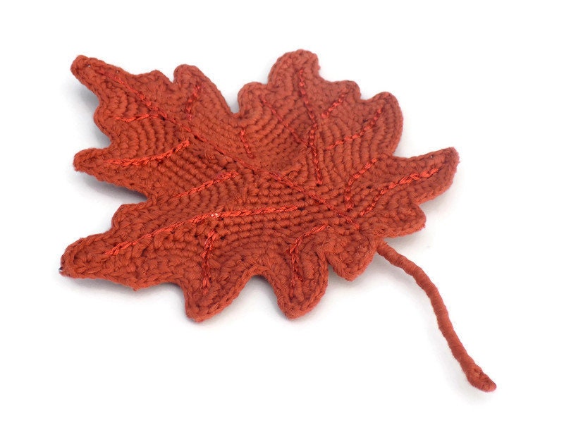 CROCHET PATTERN Crocheted Maple Leaf for Decor | Etsy