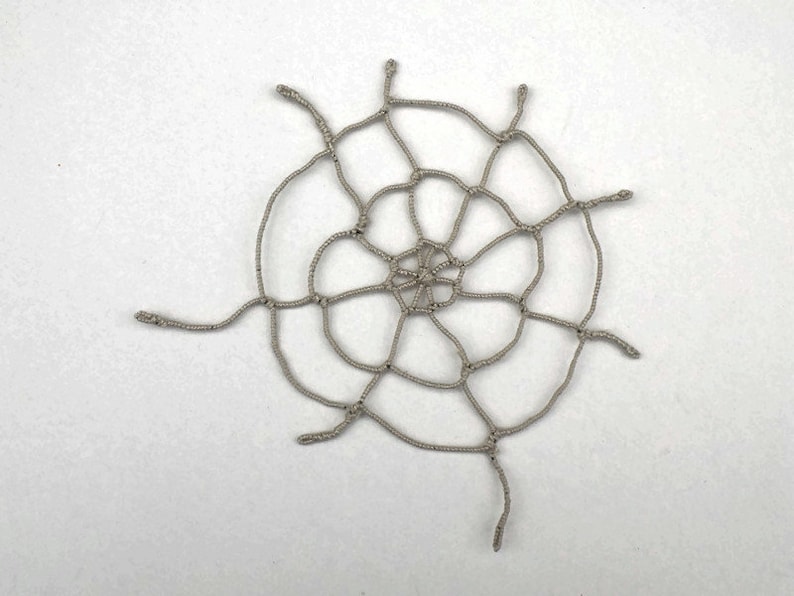 MACRAMÉ WEAVING PATTERN Halloween Spider's Web for Decor or Jewelry ...