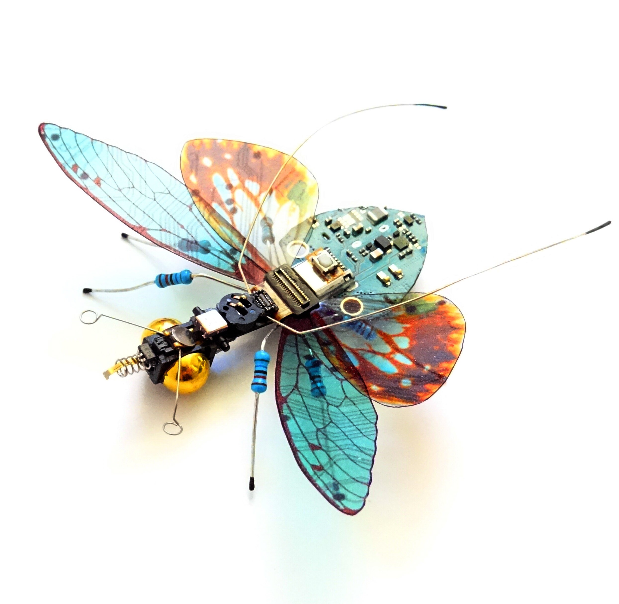 Art & Collectibles Art Objects Sculpture Fantasy Circuit Board Insect ...