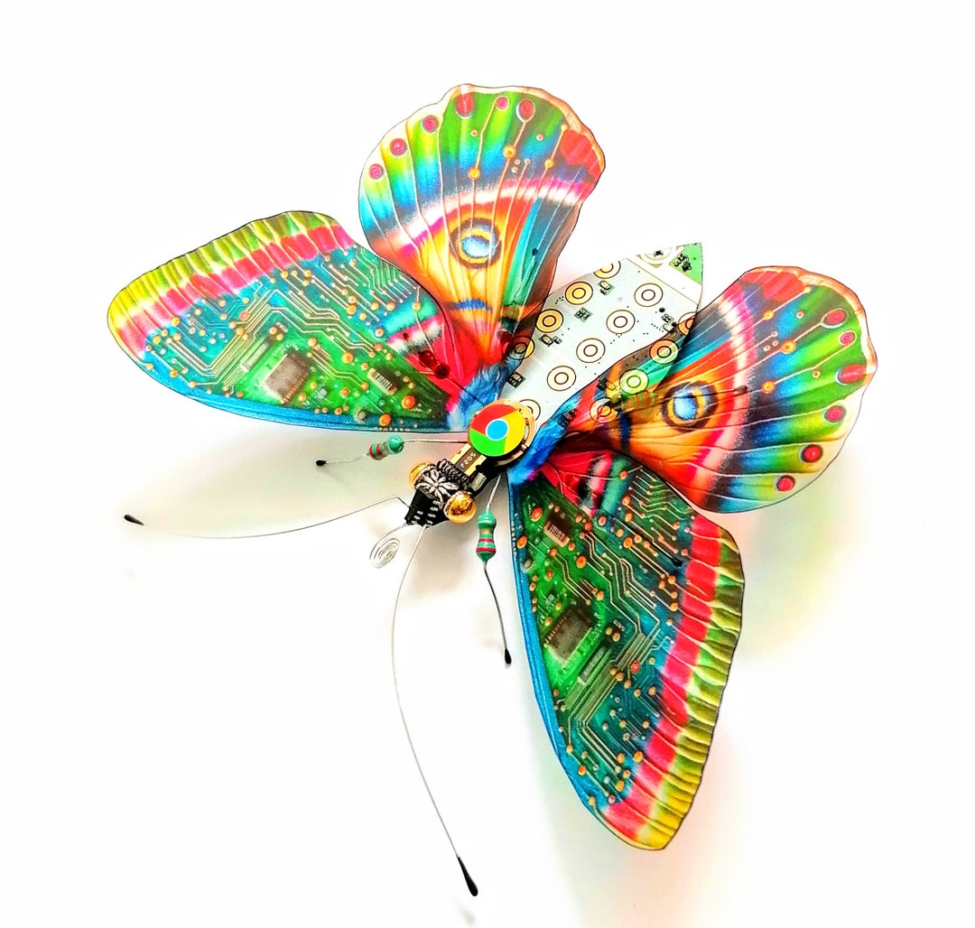 The Fantasy Googled Butterfly, Circuit Board Insect by Julie Alice ...