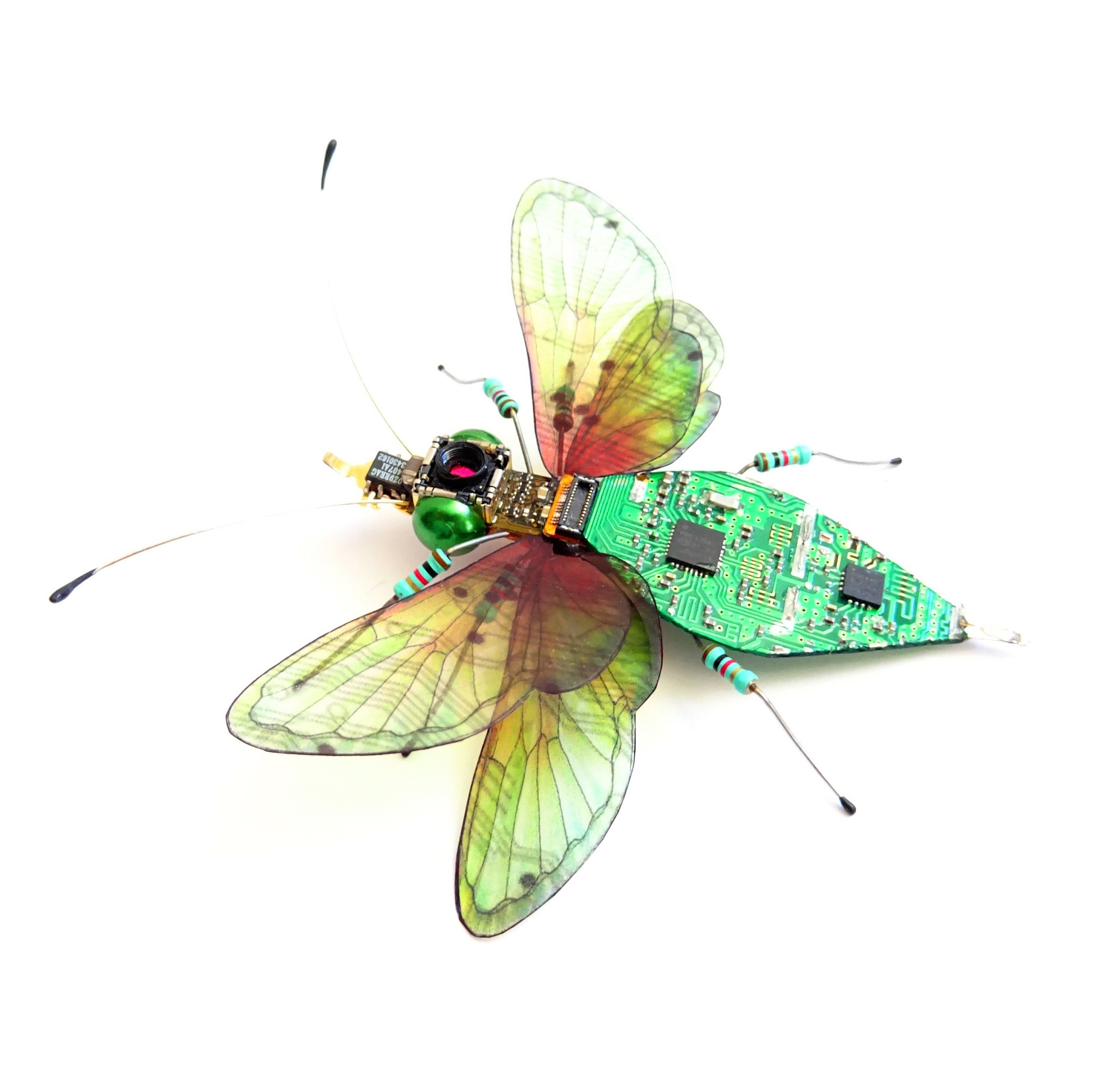 Art & Collectibles Art Objects Sculpture Fantasy Circuit Board Insect ...