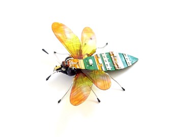 Art & Collectibles Art Objects Sculpture Fantasy Circuit Board Insect ...