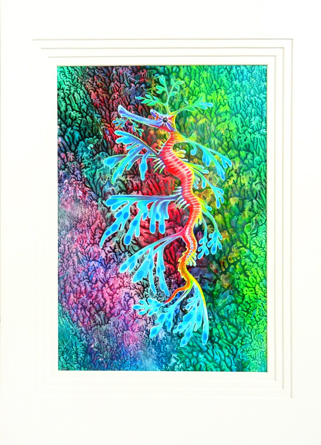 Leafy Sea Dragon Painting: Original Acrylic, Japanese Watercolours ...