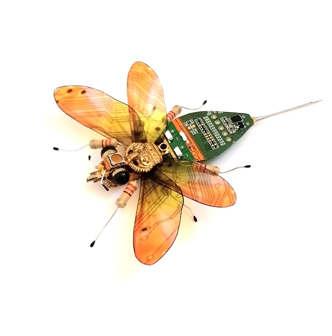 The Singer Stinger Queen Bee, Fantasy Circuit Board Insect by Julie ...