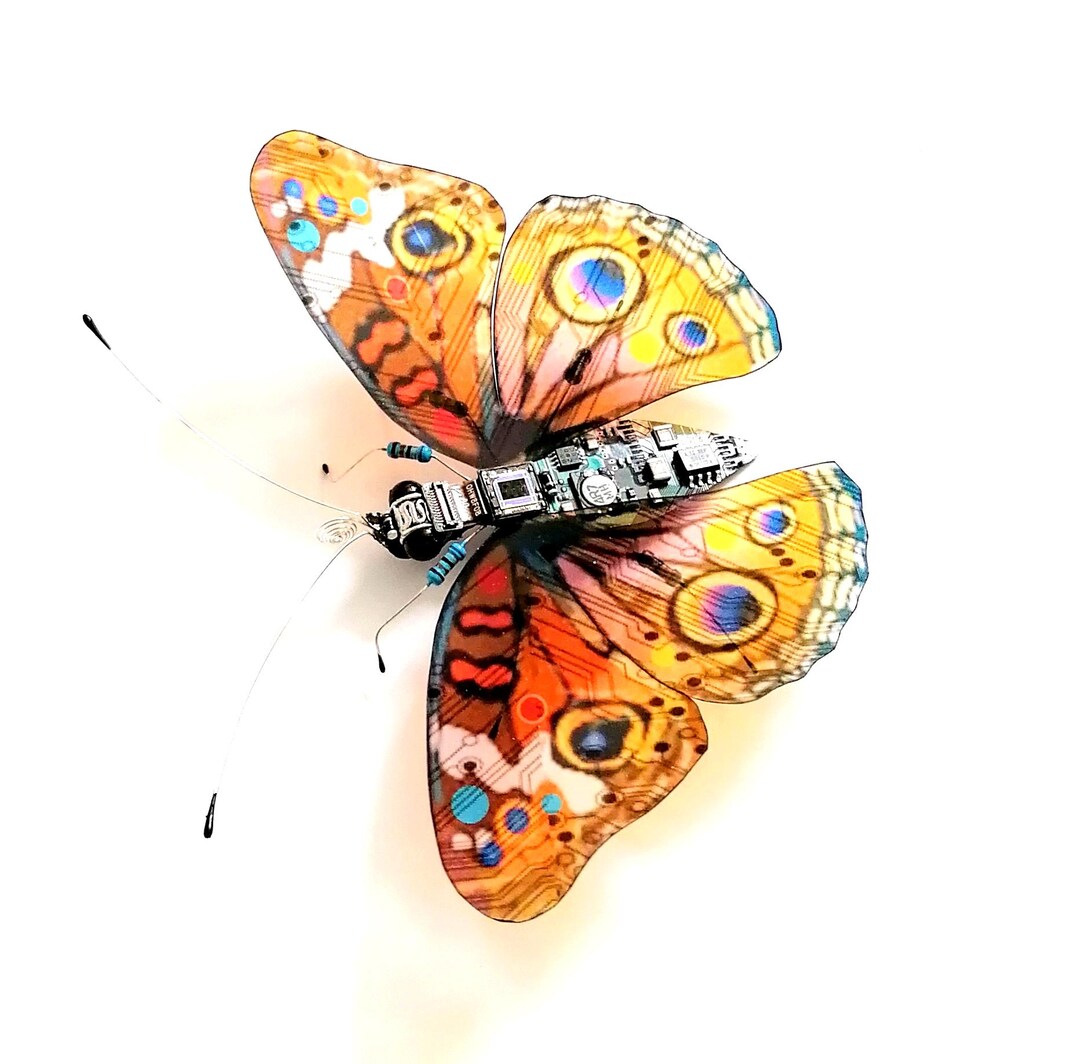 The Beautiful Buckeye Butterfly, Circuit Board Insect by Julie Alice ...