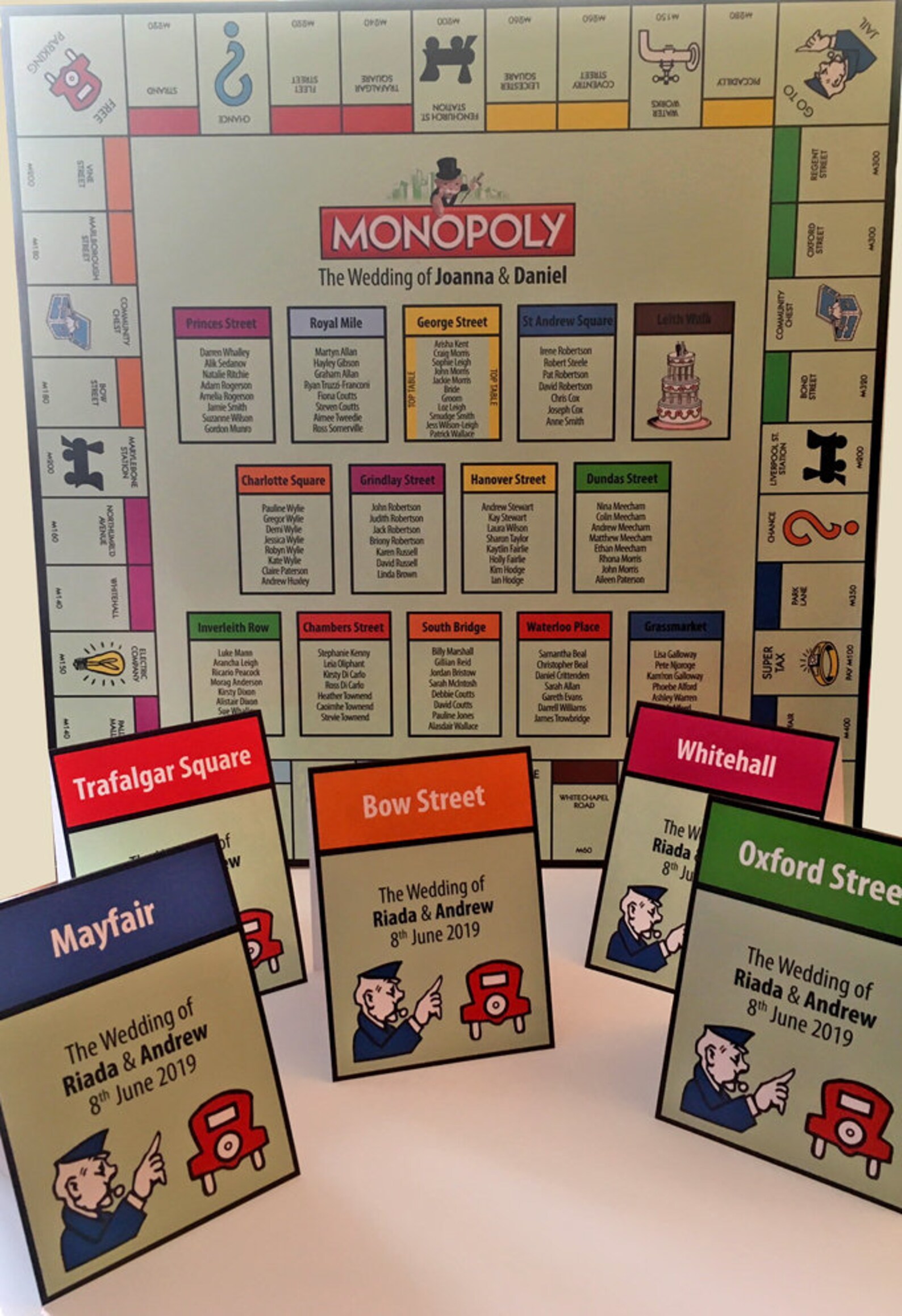 Monopoly Board Wedding Seating Plan - Etsy