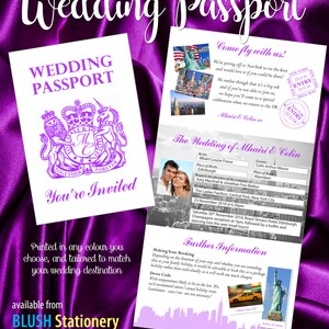 Wedding Passport & Boarding Pass RSVP - Etsy