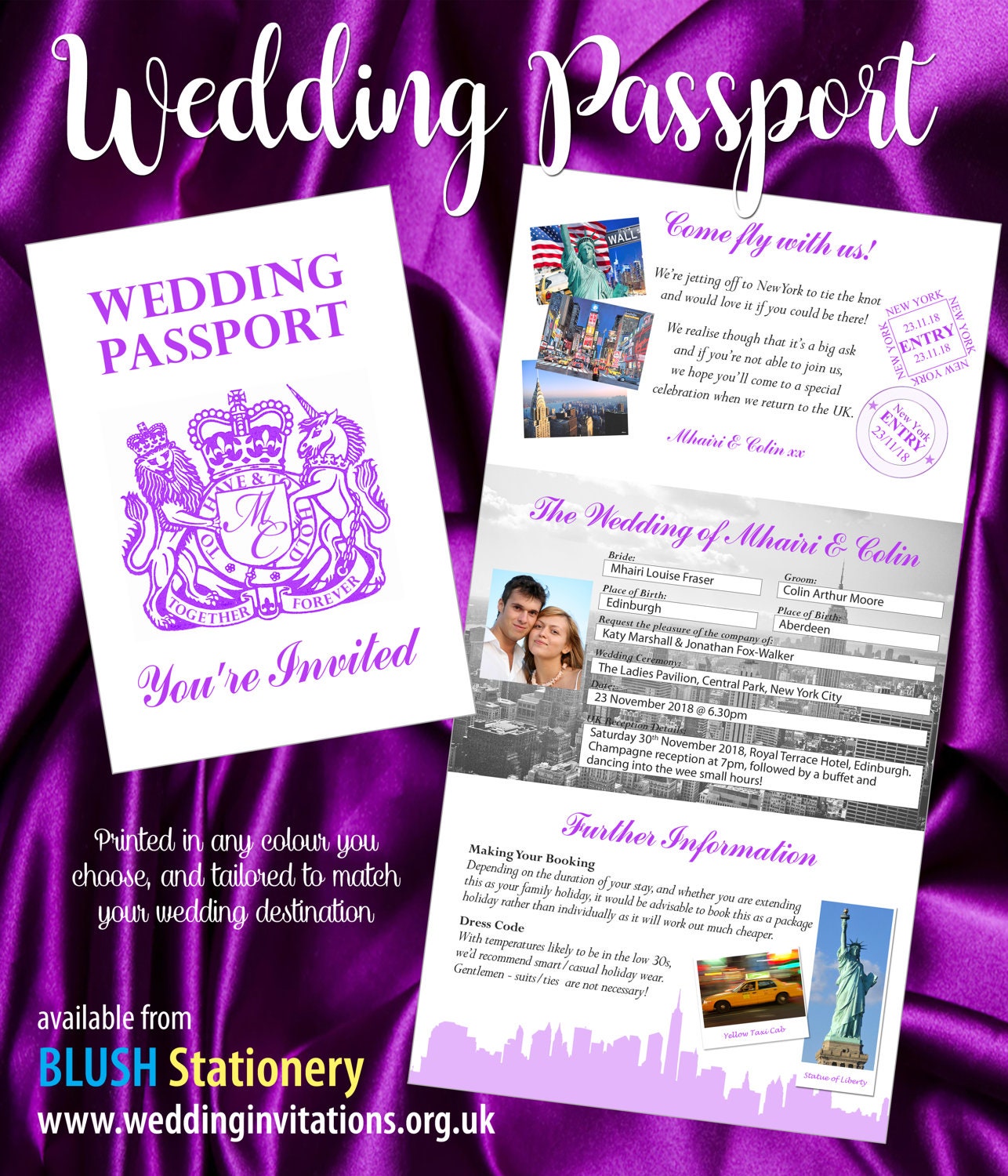 Wedding Passport & Boarding Pass RSVP - Etsy