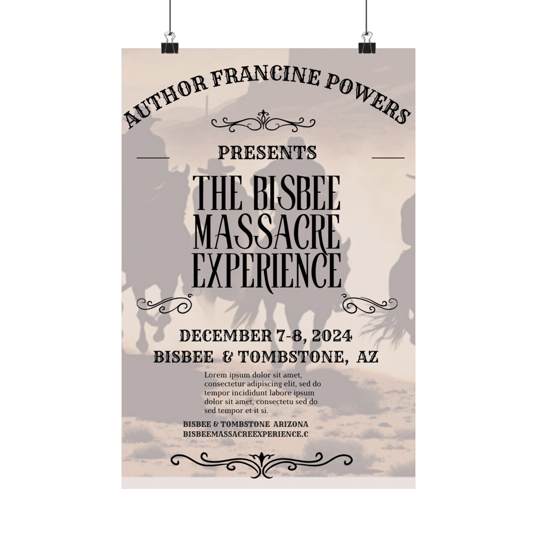 Official Bisbee Massacre Experience Fist Annual Matte Vertical Posters ...