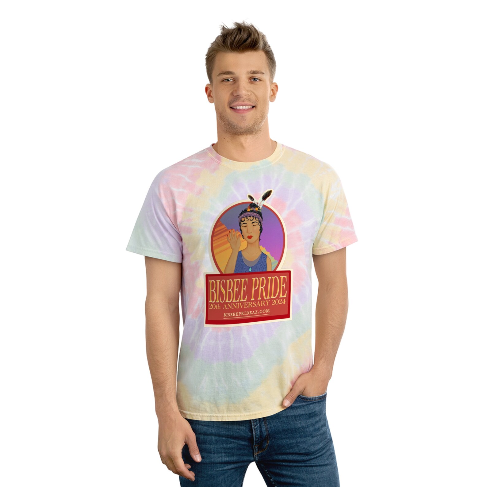 Bisbee Pride Official Art 2024 Tie-dye Tee, Spiral - Etsy