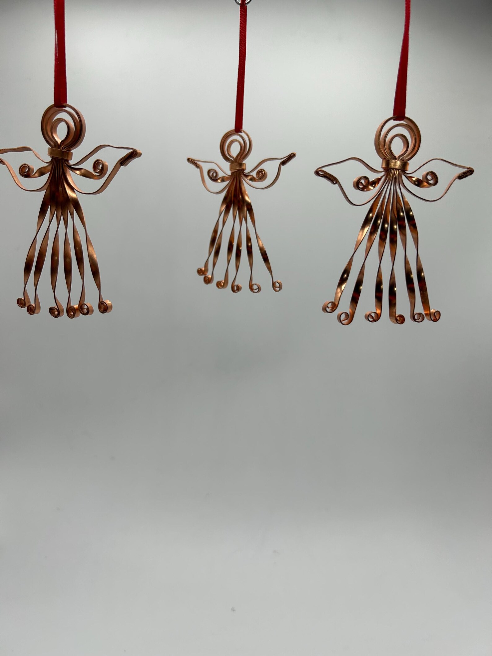 Small Curly COPPER ANGEL - Etsy