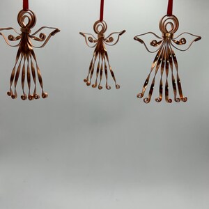 Small Curly COPPER ANGEL - Etsy
