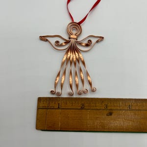 Small Curly COPPER ANGEL - Etsy