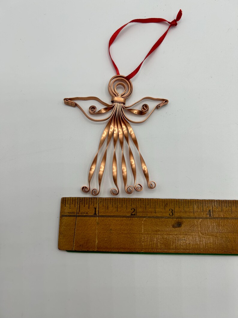 Small Curly COPPER ANGEL - Etsy