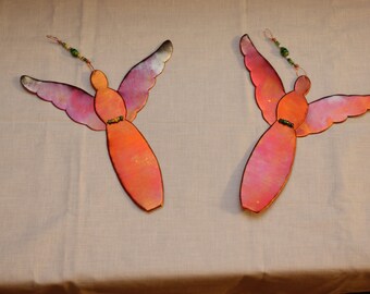 Handcrafted Copper Angel With Heart Ornament - Etsy