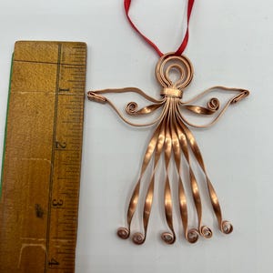 Small Curly COPPER ANGEL - Etsy