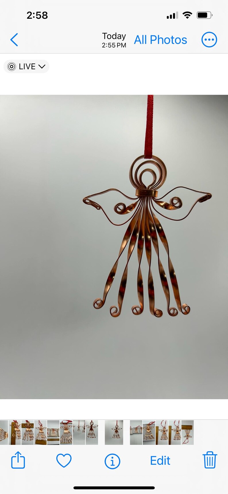 Small Curly COPPER ANGEL - Etsy