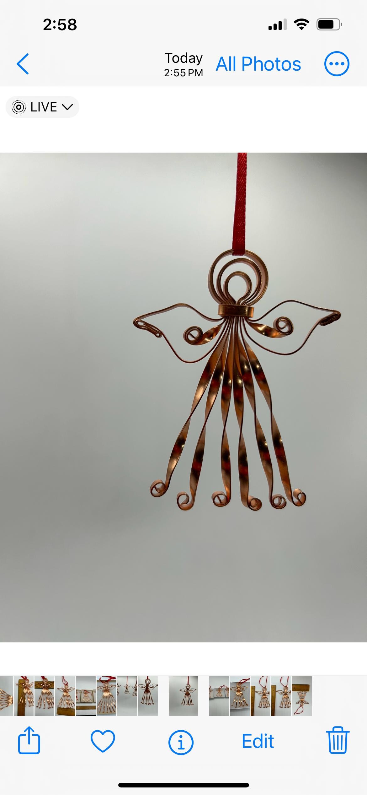 Small Curly COPPER ANGEL - Etsy