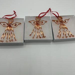 Small Curly COPPER ANGEL - Etsy