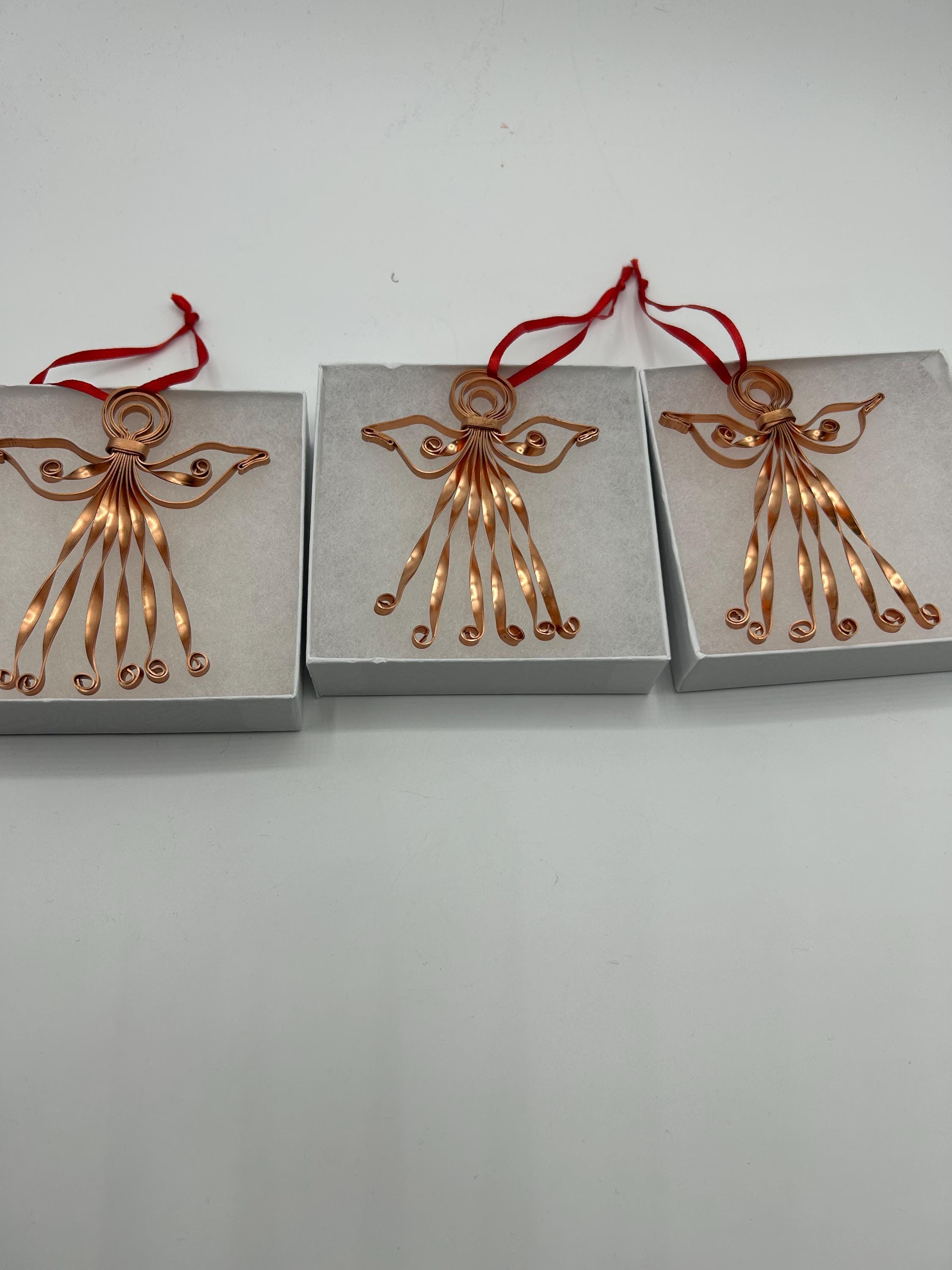 Small Curly COPPER ANGEL - Etsy