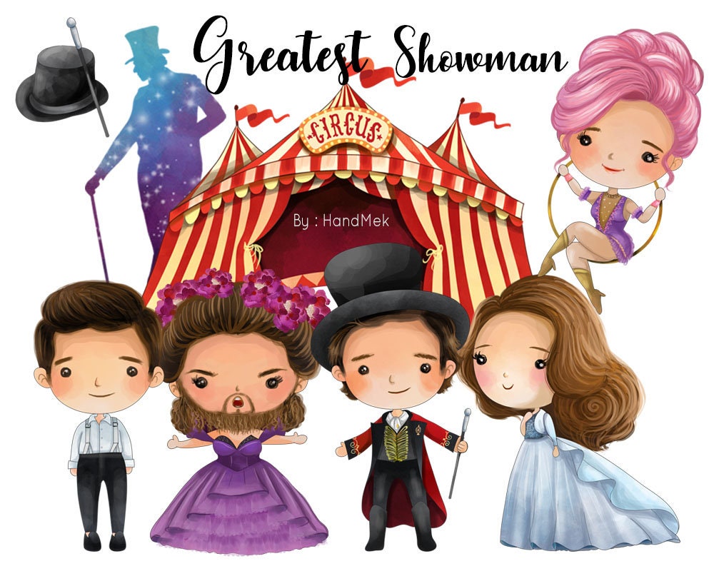 Greatest Showman clipart Instant DownloadPNG file 300 dpi | Etsy