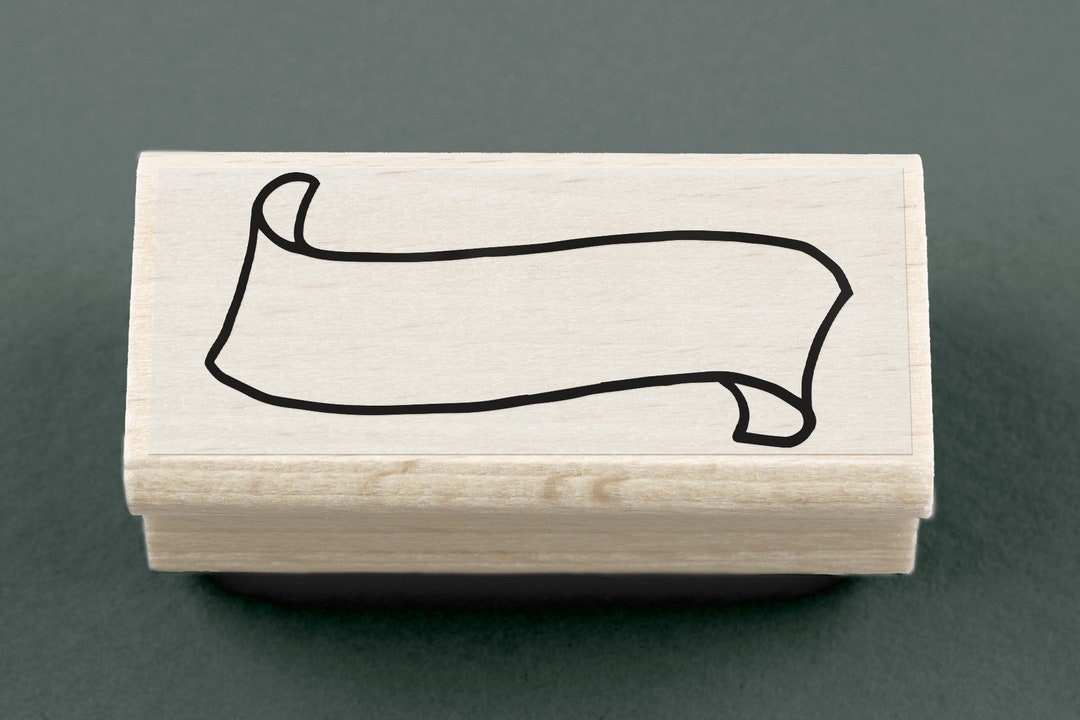 Rubber Stamp Banner 45 X 20 Mm - Etsy