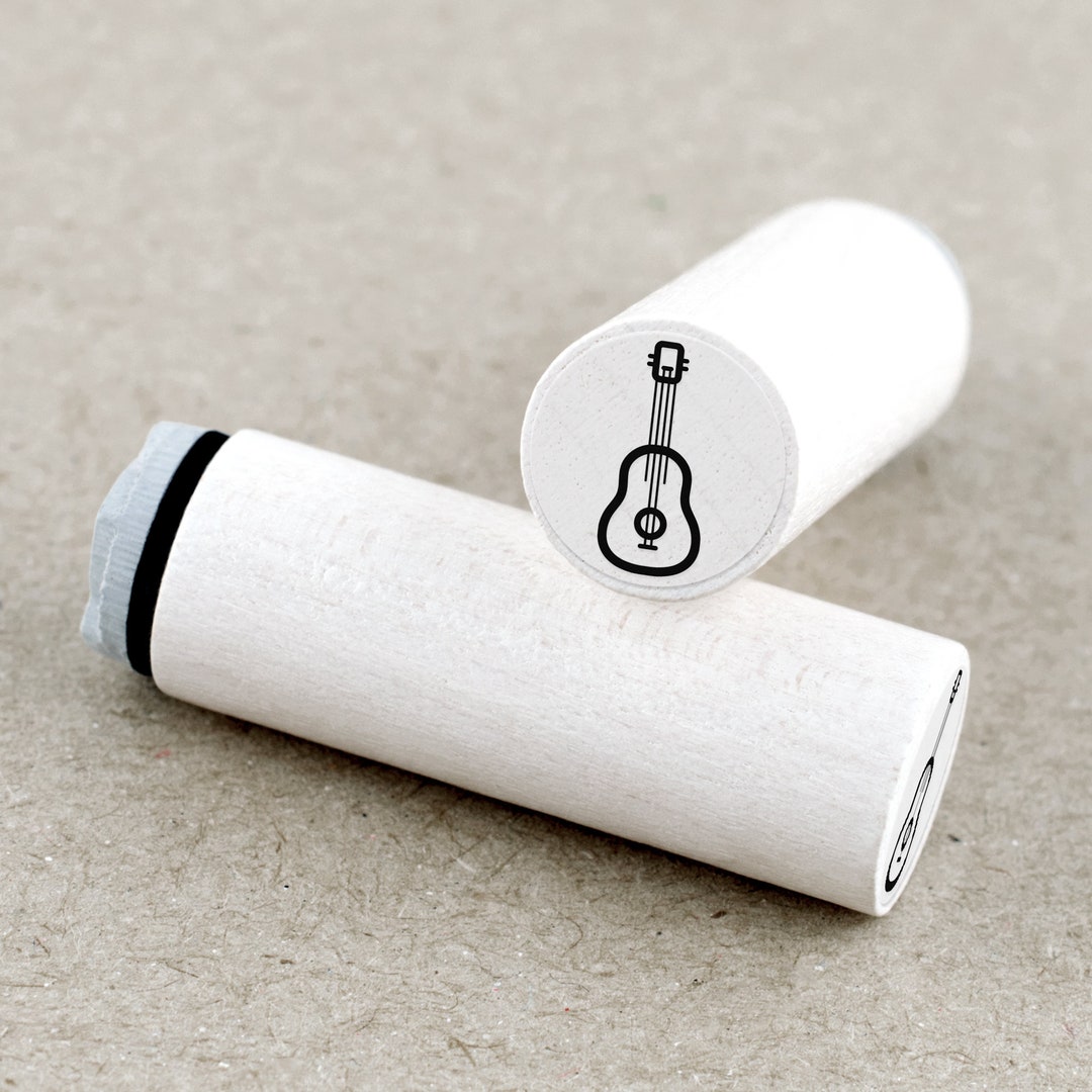 Mini Rubber Stamp Guitar - Etsy
