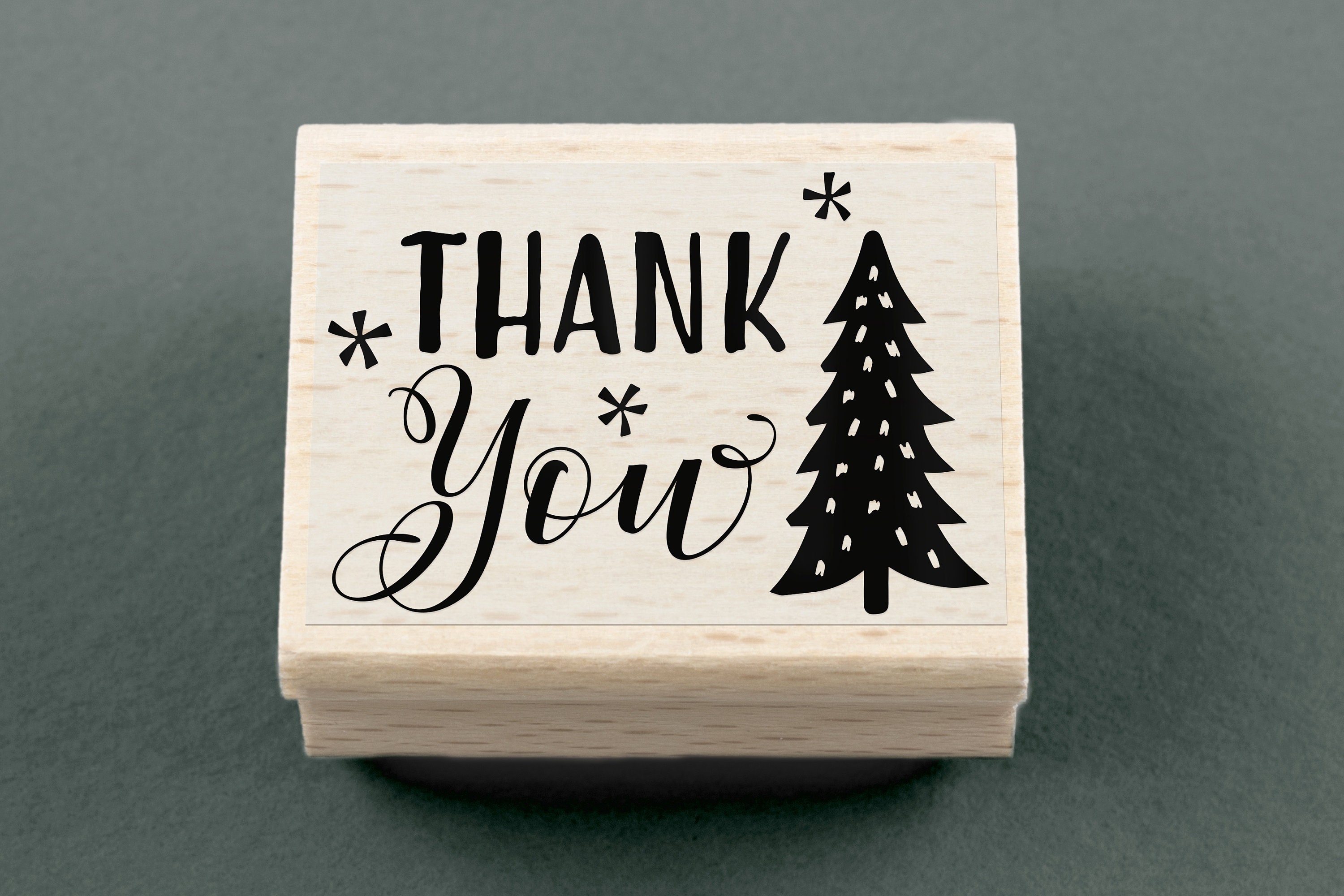 Rubber Stamp Thank You 40 X 30 Mm - Etsy