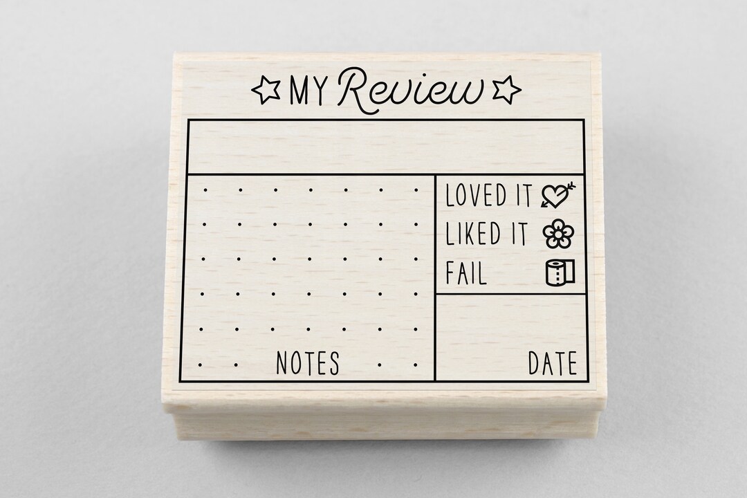 Rubber Stamp My Review 60 X 50 Mm - Etsy