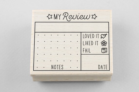 Rubber Stamp My Review 60 X 50 Mm | Etsy