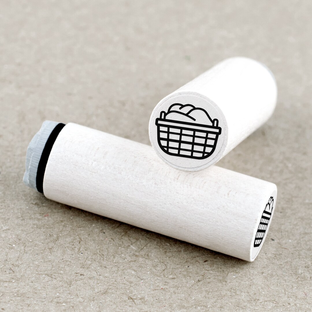 Mini Rubber Stamp Laundry Basket - Etsy