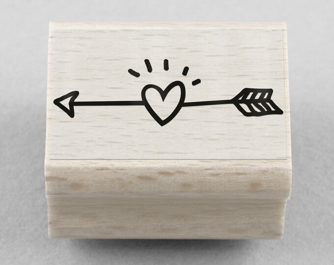 Rubber Stamp Love Arrow 20 X 10 Mm - Etsy