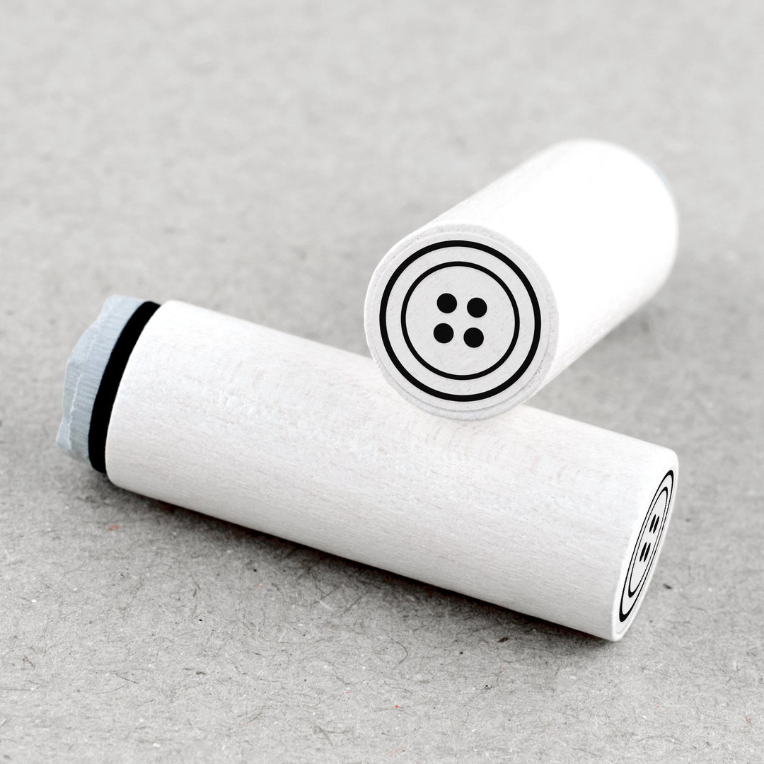 Mini Rubber Stamp Button - Etsy