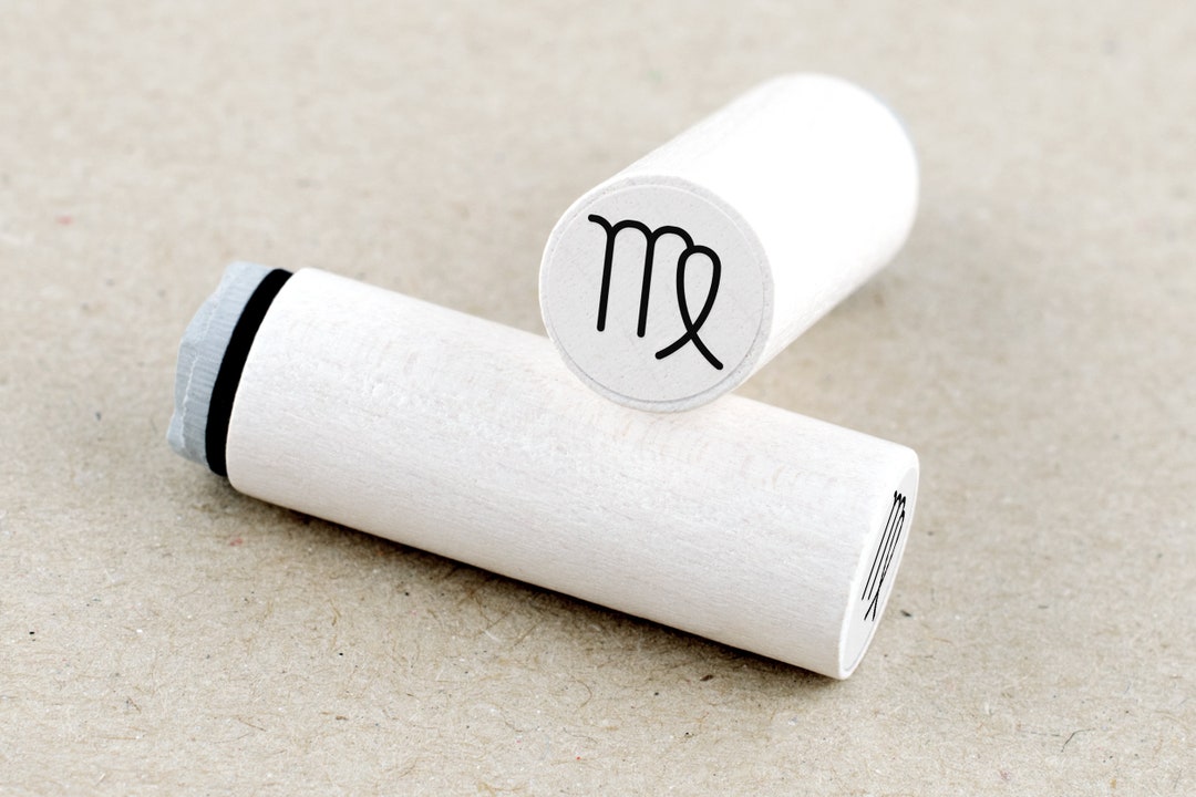 Mini Rubber Stamp Zodiac Virgo - Etsy
