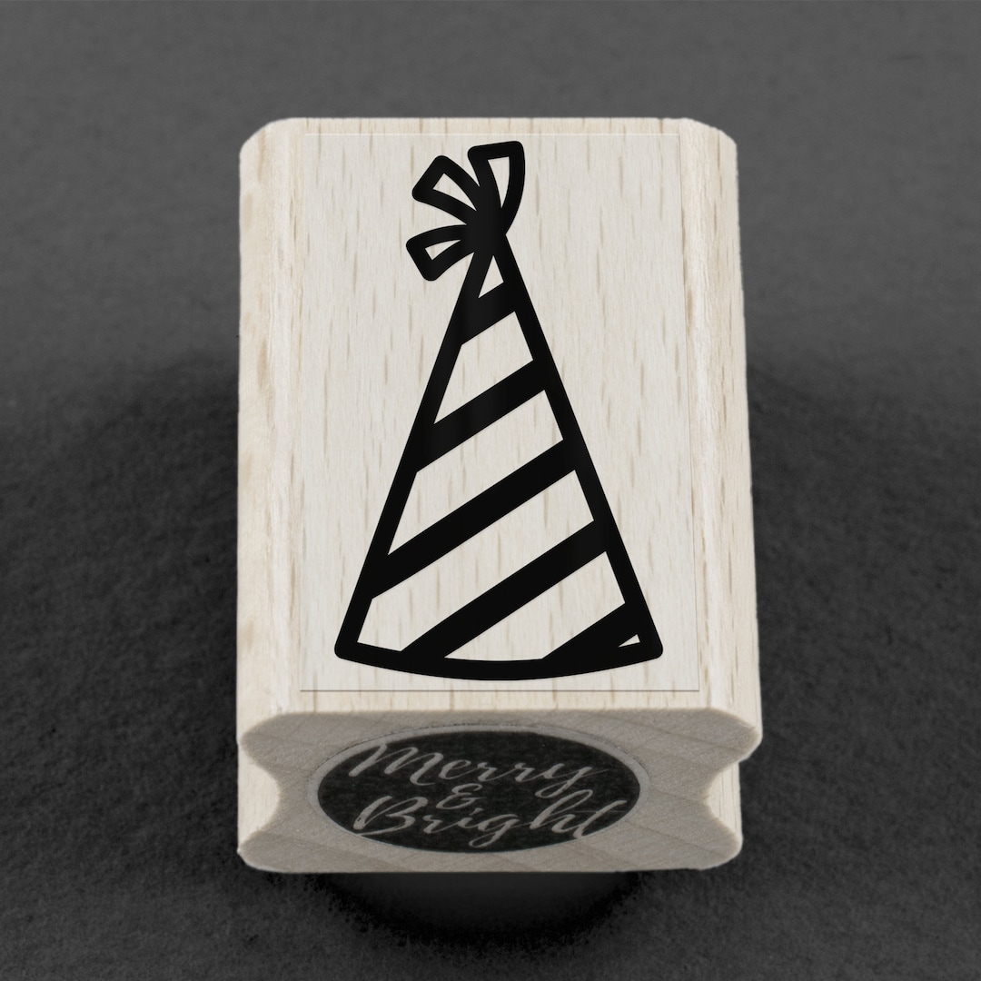 Rubber Stamp Party Hat 15 X 25 Mm - Etsy
