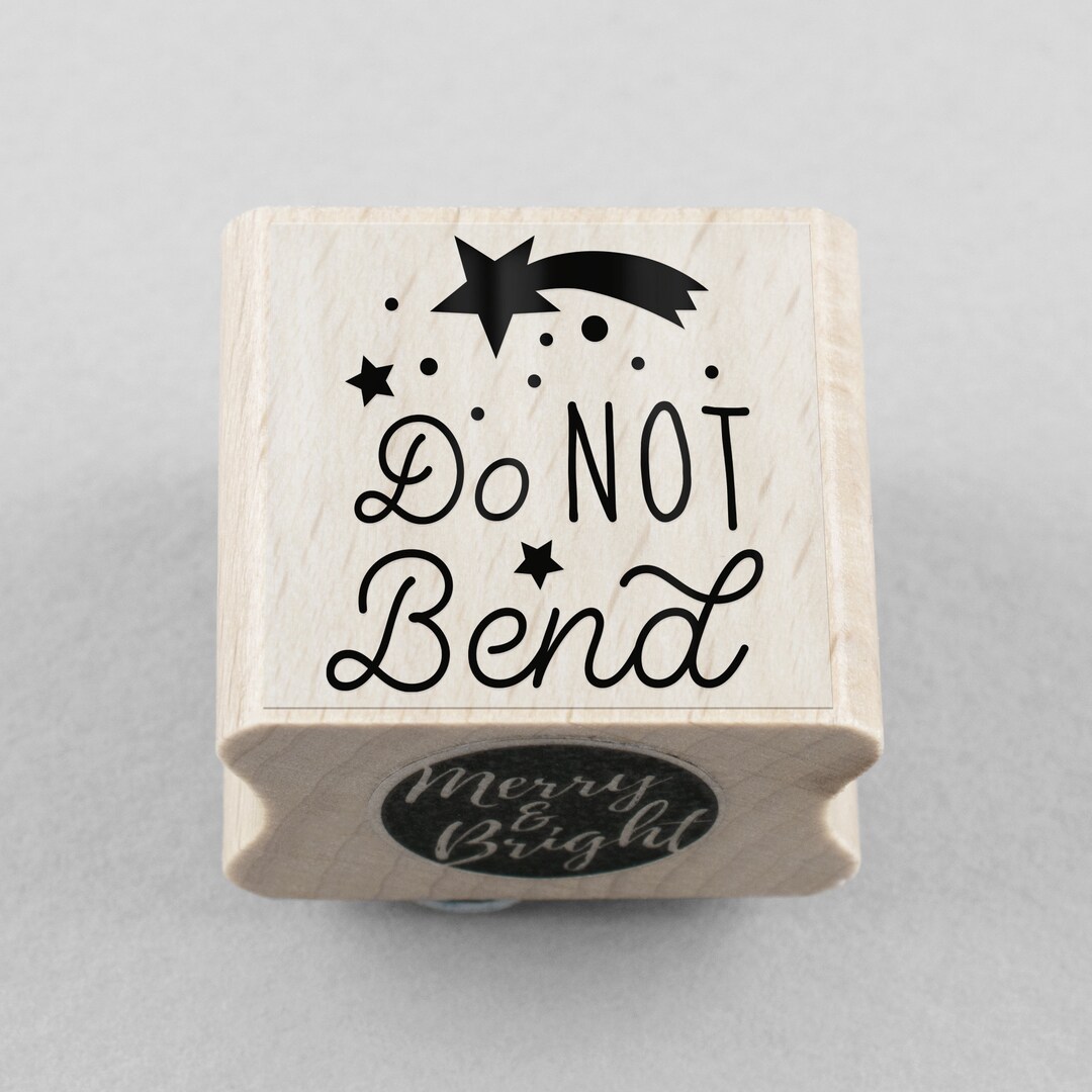 Rubber Stamp Do Not Bend 25 X 25 Mm - Etsy