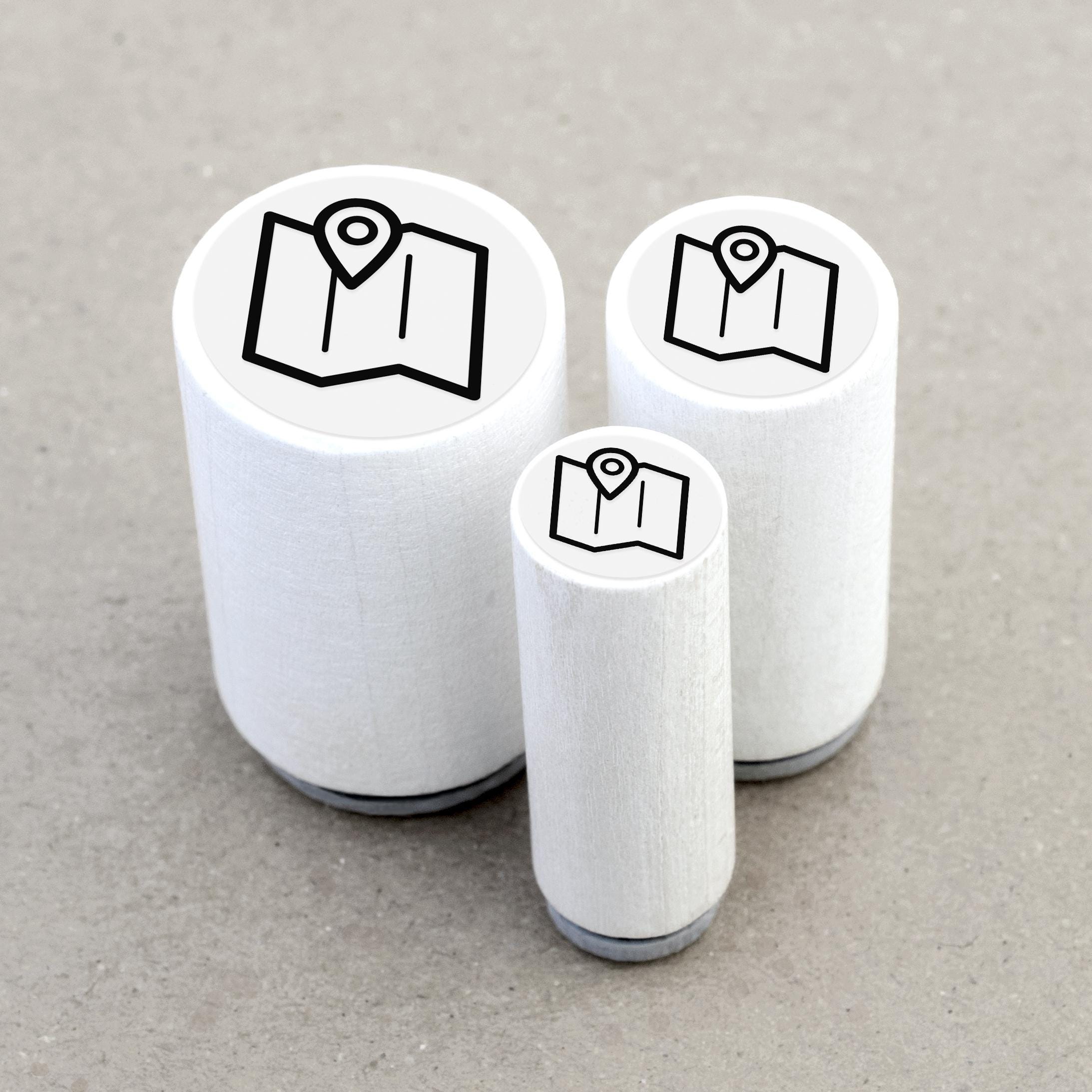 Mini Rubber Stamp Map - Etsy