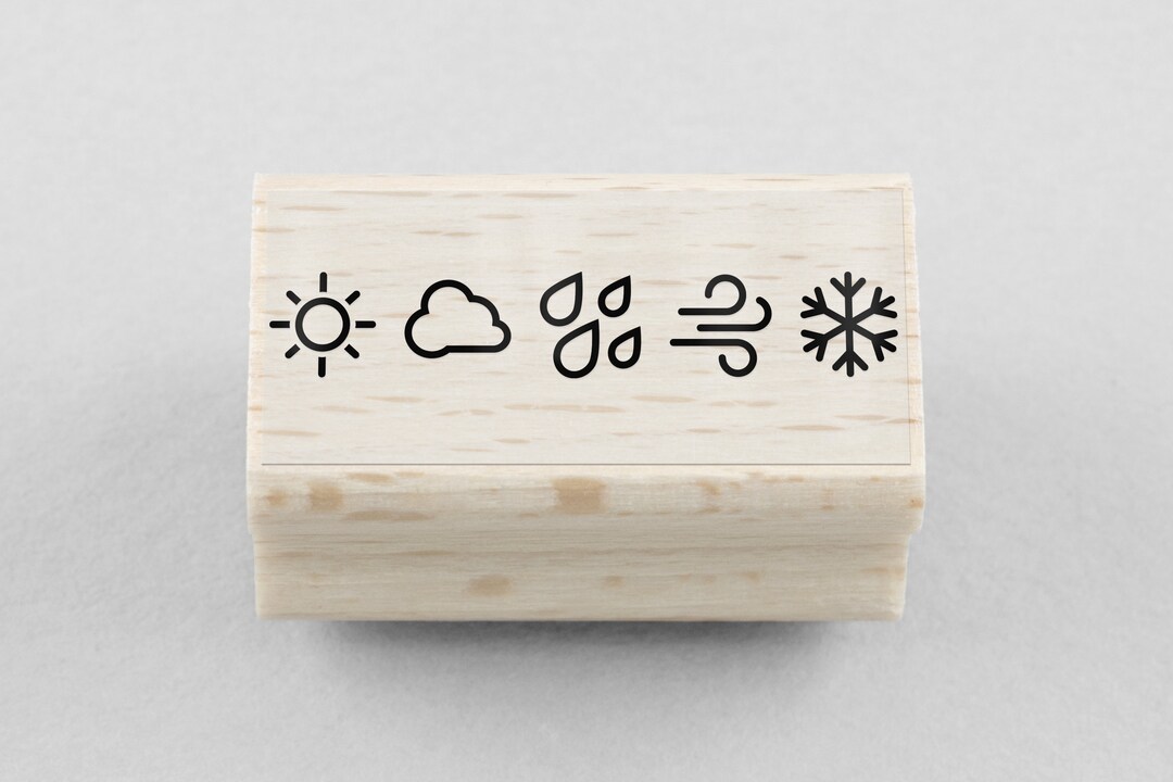 Rubber Stamp Weather 35 X 10 Mm - Etsy