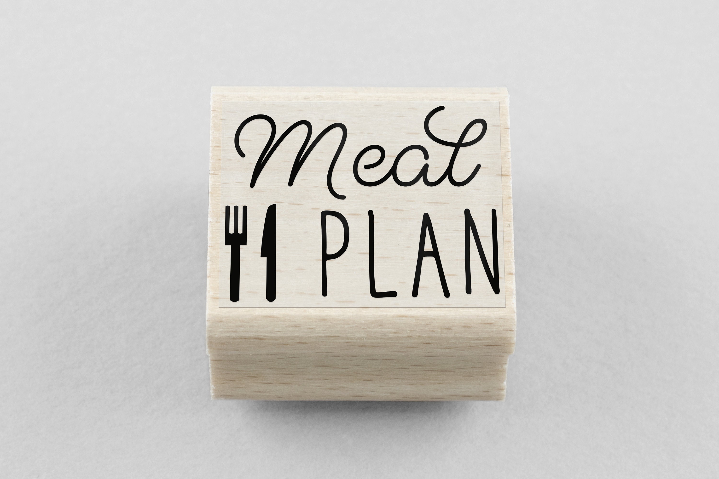 Rubber Stamp Meal Plan 30 X 25 Mm | Etsy