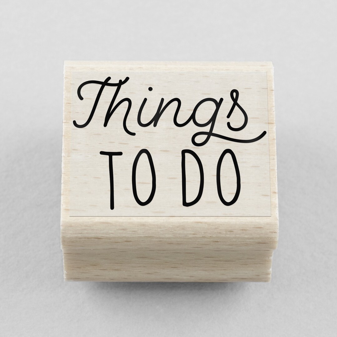 Rubber Stamp Things to Do 30 X 25 Mm - Etsy