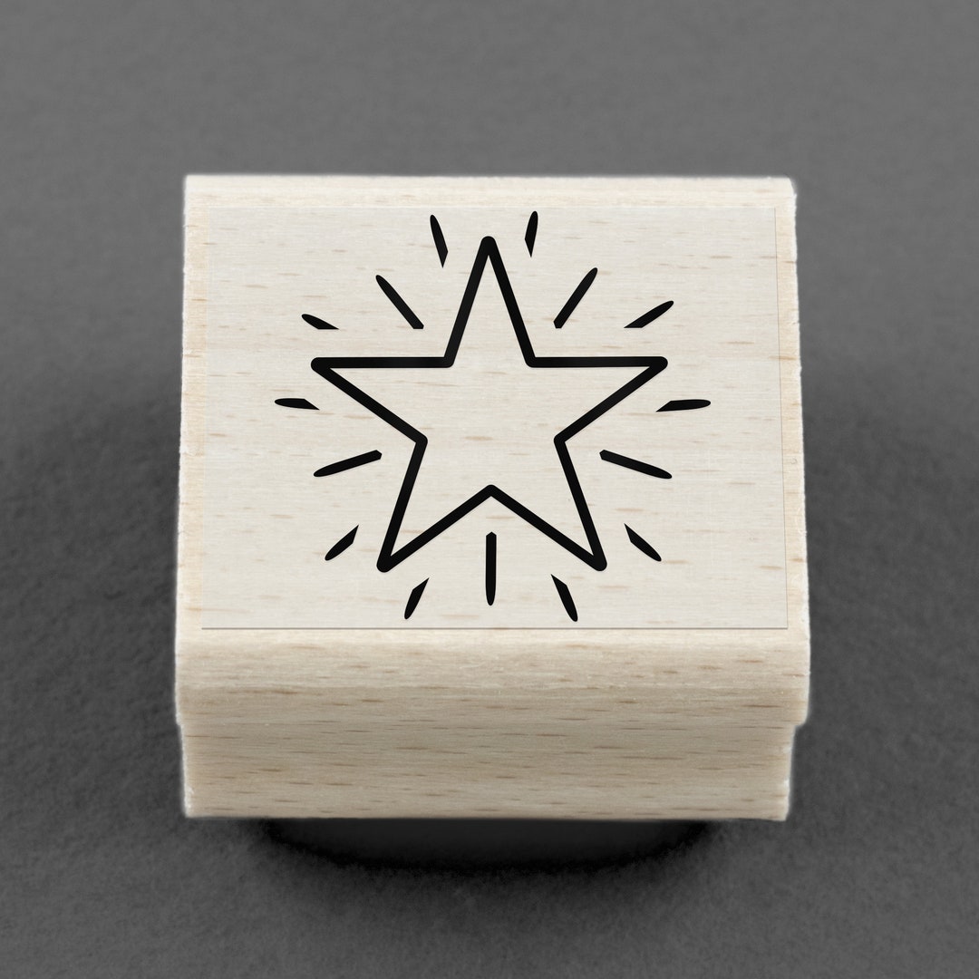 Rubber Stamp Star 30 X 25 Mm - Etsy