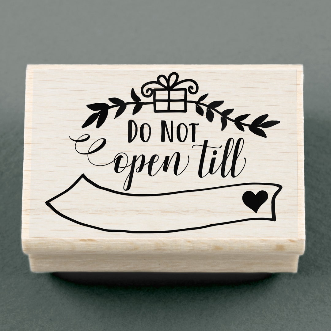 Rubber Stamp Do Not Open Till 60 X 45 Mm - Etsy